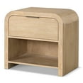 Furniture of America Riven Arched Solid Wood 1-Drawer Adult Nightstand ...