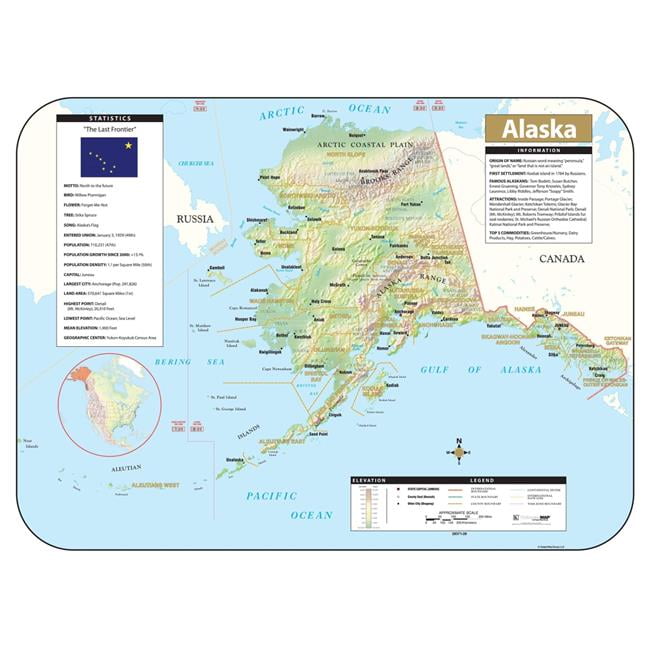 Univarsal 911640112001-64x54-LAM 64 x 54 in. Alaska Large Scale Shaded ...