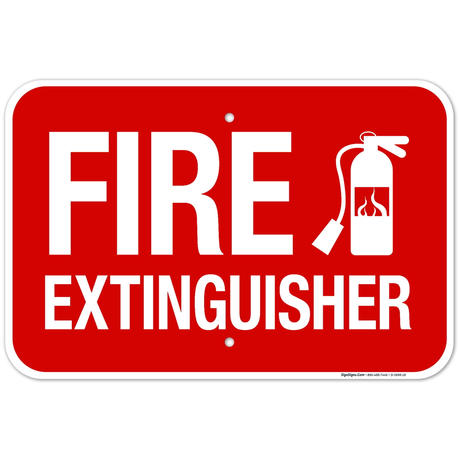 Fire Extinguisher Sign, Fire Safety Sign, (SI-5698) - Walmart.com