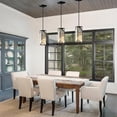 3-Pack Pendant Lights for Kitchen Island, Black Mini Crystal Chandelier ...