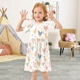 Daisy Chicken Short Sleeve Dress A-Line Cute Midi Casual Sundress 2-8 ...