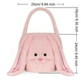 Easter Bunny Baskets Egg Hunt Rabbit Bucket Plush Bags for Kids Gift ...