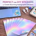 CCOCC 100 Sheets Printable Holographic Sticker Paper Waterproof Vinyl ...