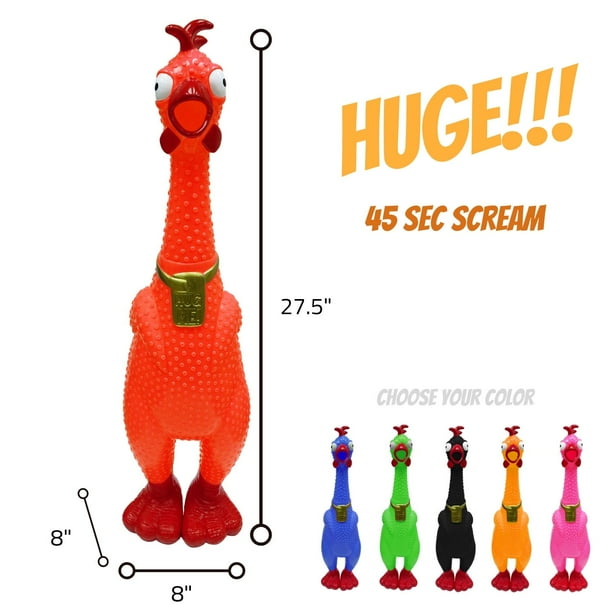 Animolds Hug Me Giant Rubber Chicken Huge Screaming Rubber Chicken Toy