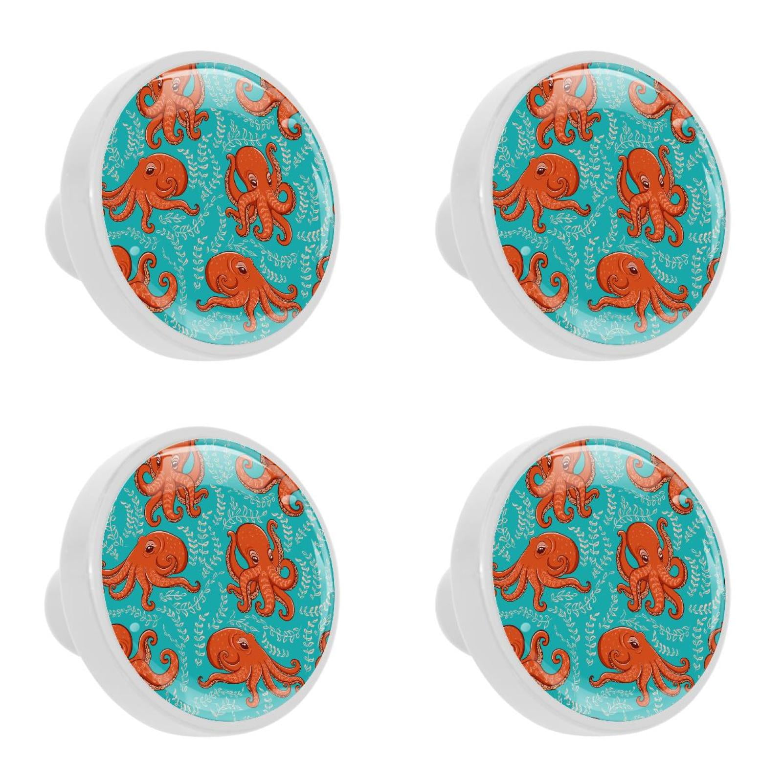 4 Pcs Octopus Knobs for Kitchen Cabinet Cupboard Dresser Bookcase ...