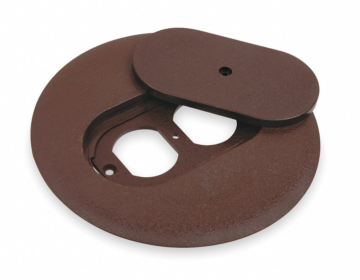 Steel City Floor Box Cover,Round,6 in.,Brown P 68 DRC BRN - Walmart.com