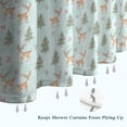 Basics Bathroom Shower Curtain, Water Resistant Fabric with Grommets ...