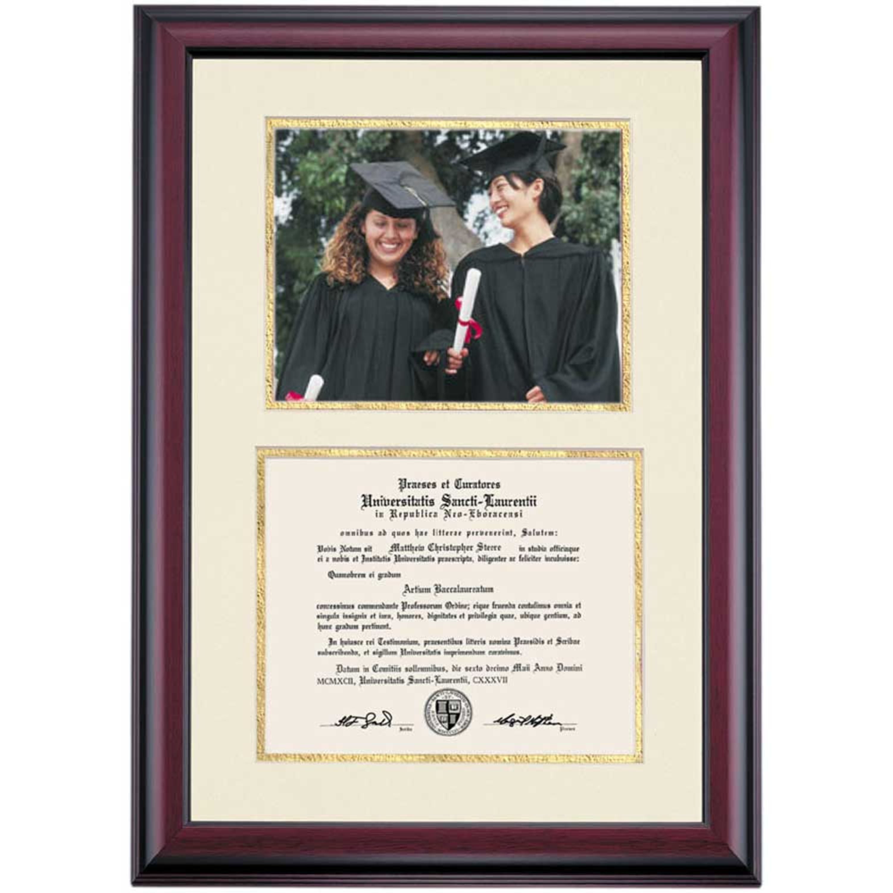 OCM Diploma and Photo Frame for Vanderbilt University, Ivory/Gold Mat ...