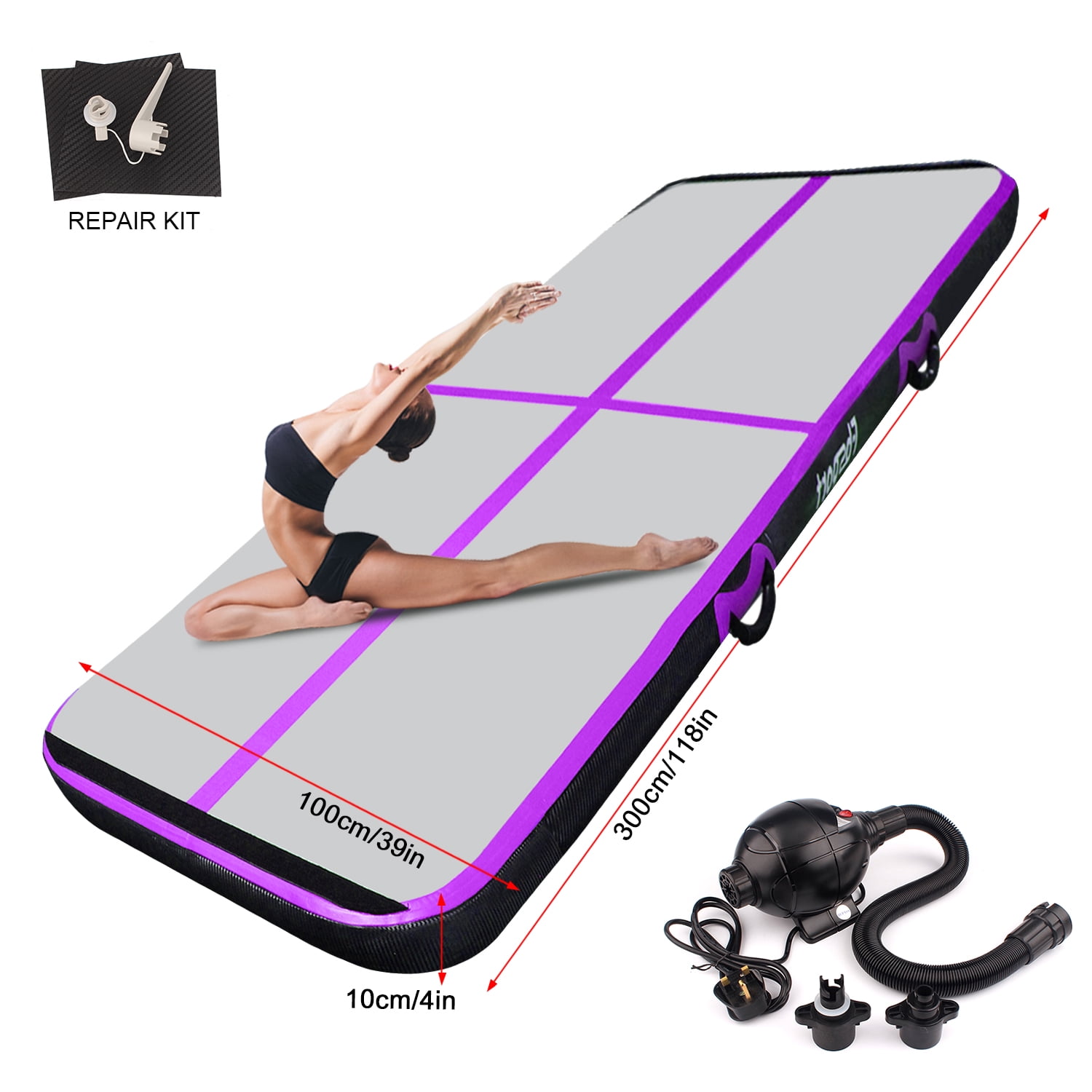 Fbsport Purple 10ft/3m *1m*0.1m Inflatable Air Track Tumbling Gymnastic ...