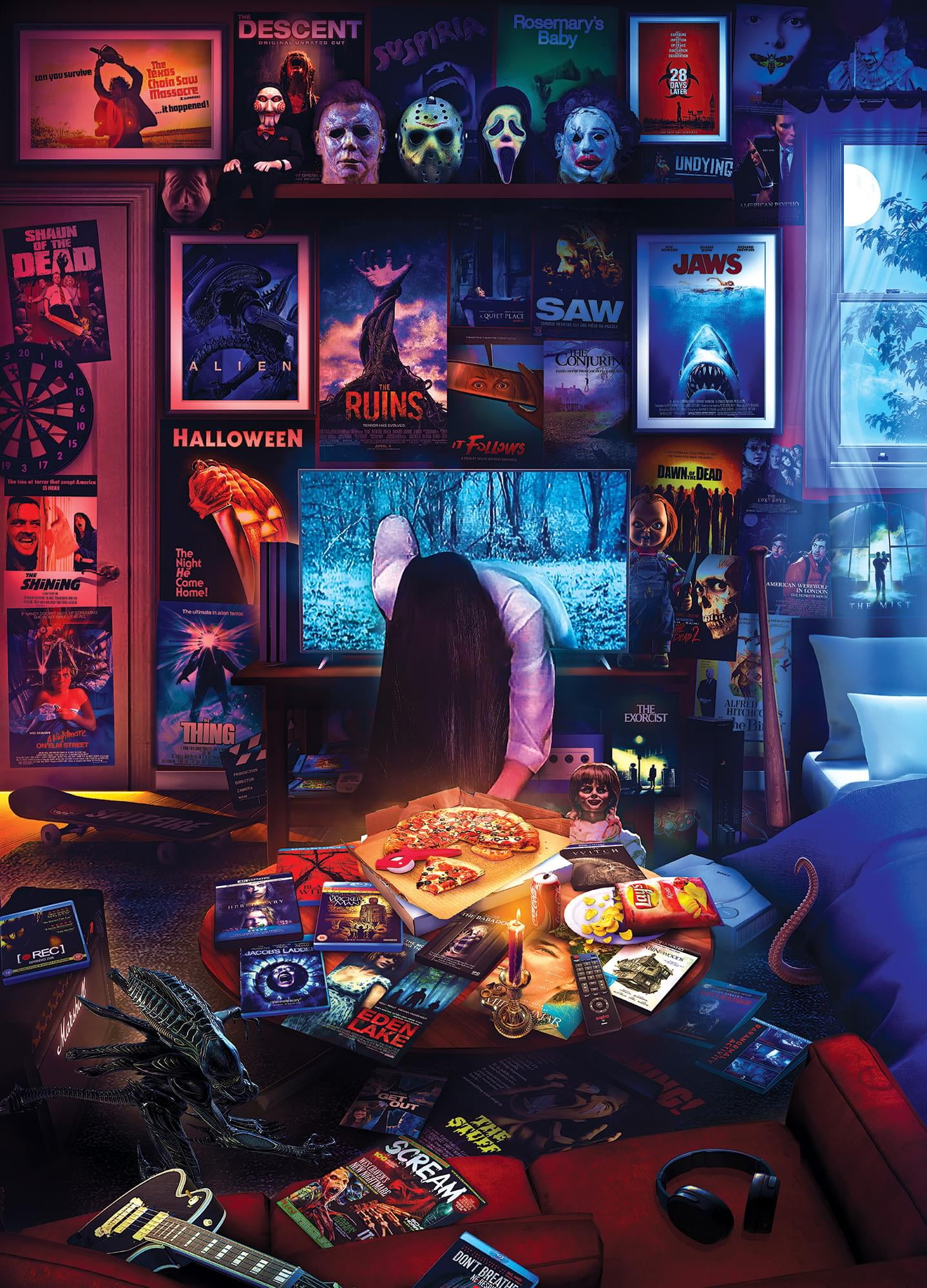 Horror Room And Scary Movies 1000 Piece Jigsaw Puzzle By Rachid Lotf horror-room-and-scary-movies-1000-piece-jigsaw-puzzle-by-rachid-lotf