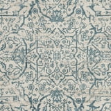 SAFAVIEH Princeton Xavier Floral Bordered Area Rug, Blue/Beige, 9' x 12 ...