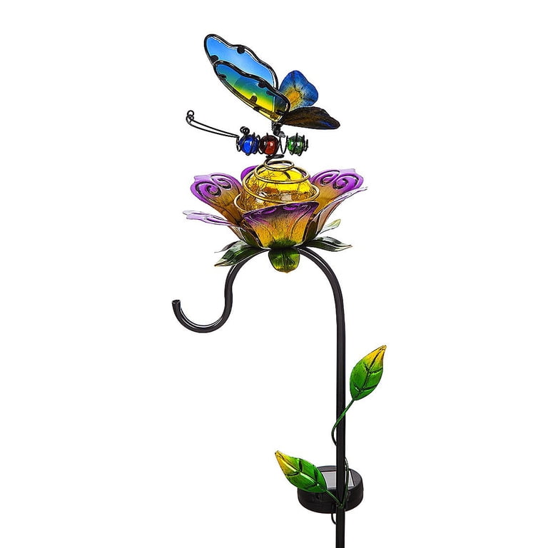 Evergreen Solar Butterfly Garden Solar Powered Color Changing