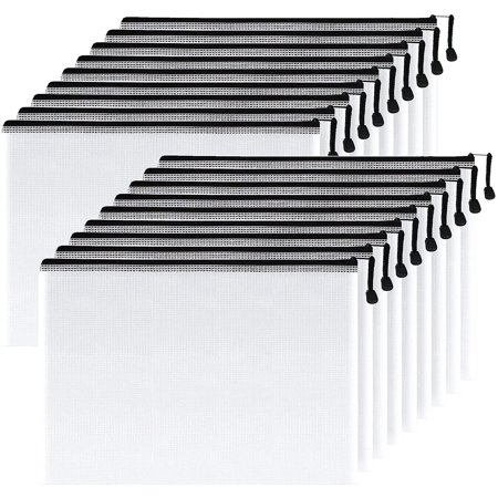 Plastic Mesh Zipper Pouch (black,12 Packs),extra Large | Walmart Canada