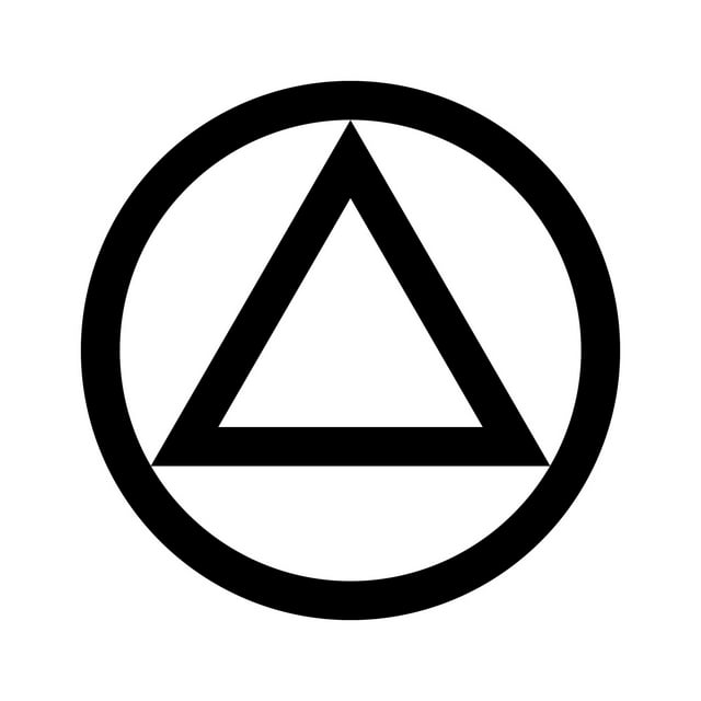 AA Alcoholics Anonymous Symbol Sticker Decal Die Cut - Self Adhesive ...