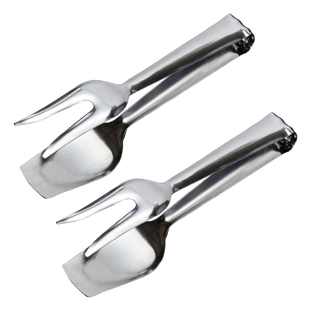 2 pinzas de acero inoxidable para servir alimentos, pinzas para pan y ...
