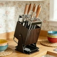 360° Rotating Knife Block,Multifunctional Kitchen Utensil Holder,Large ...