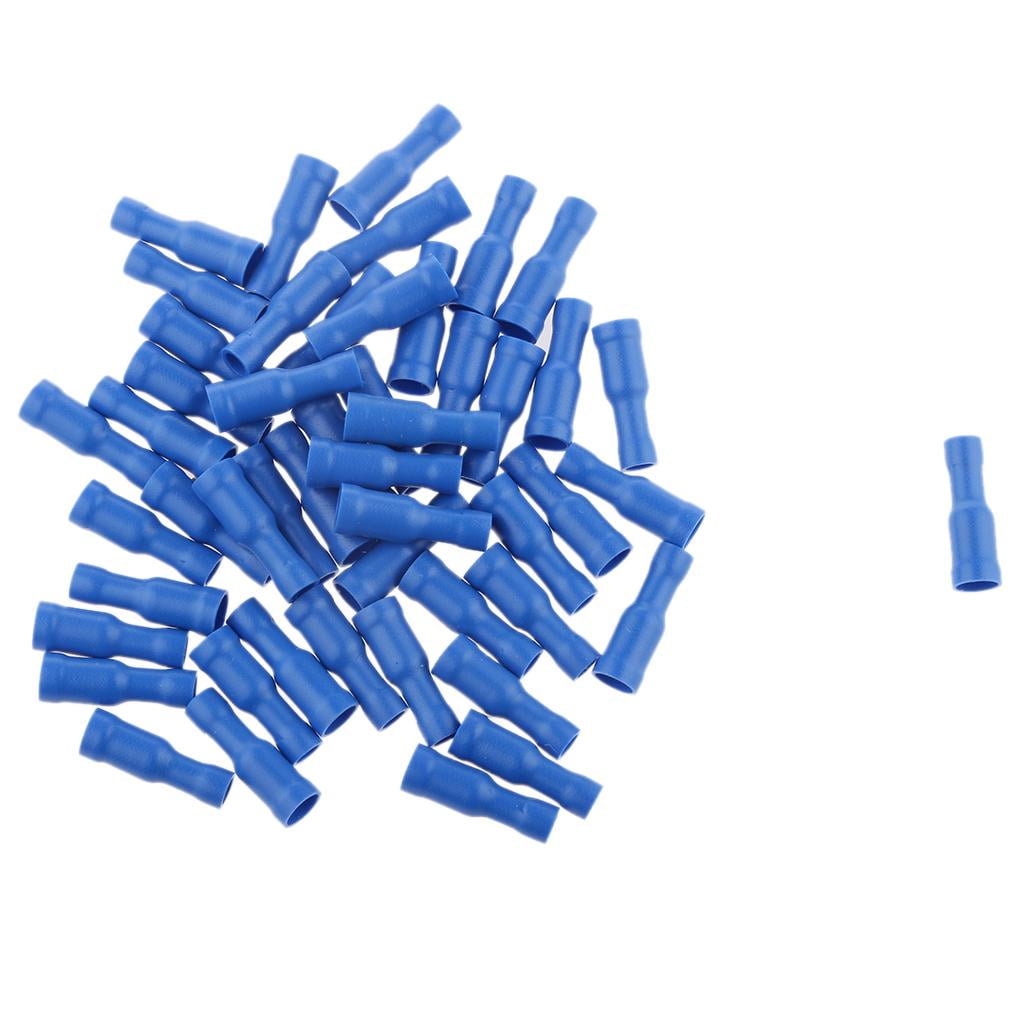 100x Conectores aislados Cable Eléctrico Terminales De Presión Azul de ...