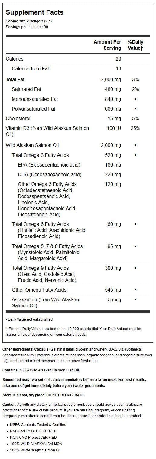 New Chapter – Wholemega 100% Wild Alaskan Salmon Extra Virgin Omega ...