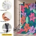 10x8ft Photo Backdrop, Pink Purple Orange Spring Floral Soft Polyester ...