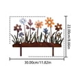 YAMB Rusty Metal Wild Flowers Garden Stakes, Wrought Iron Decorative ...
