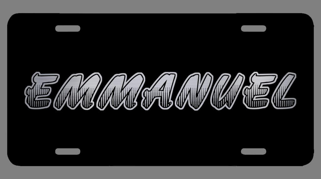 Emmanuel Name Etched Style License Plate Tag Vanity Novelty Metal ...