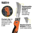 Klein Tools Cable Skinning Utility Knife, Folding Design, Replaceable ...