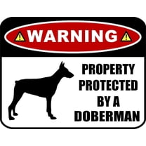 Warning Guard Dog on Premises Doberman Pinscher Sign - Walmart.com