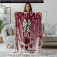 Dr Pepper Flannel Throw Blanket with Bows & Soda Bottle Prints, Soft ...