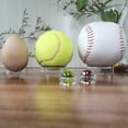 16Pcs Baseball Stands Clear Rings Display Holders Small Round Baseballs ...