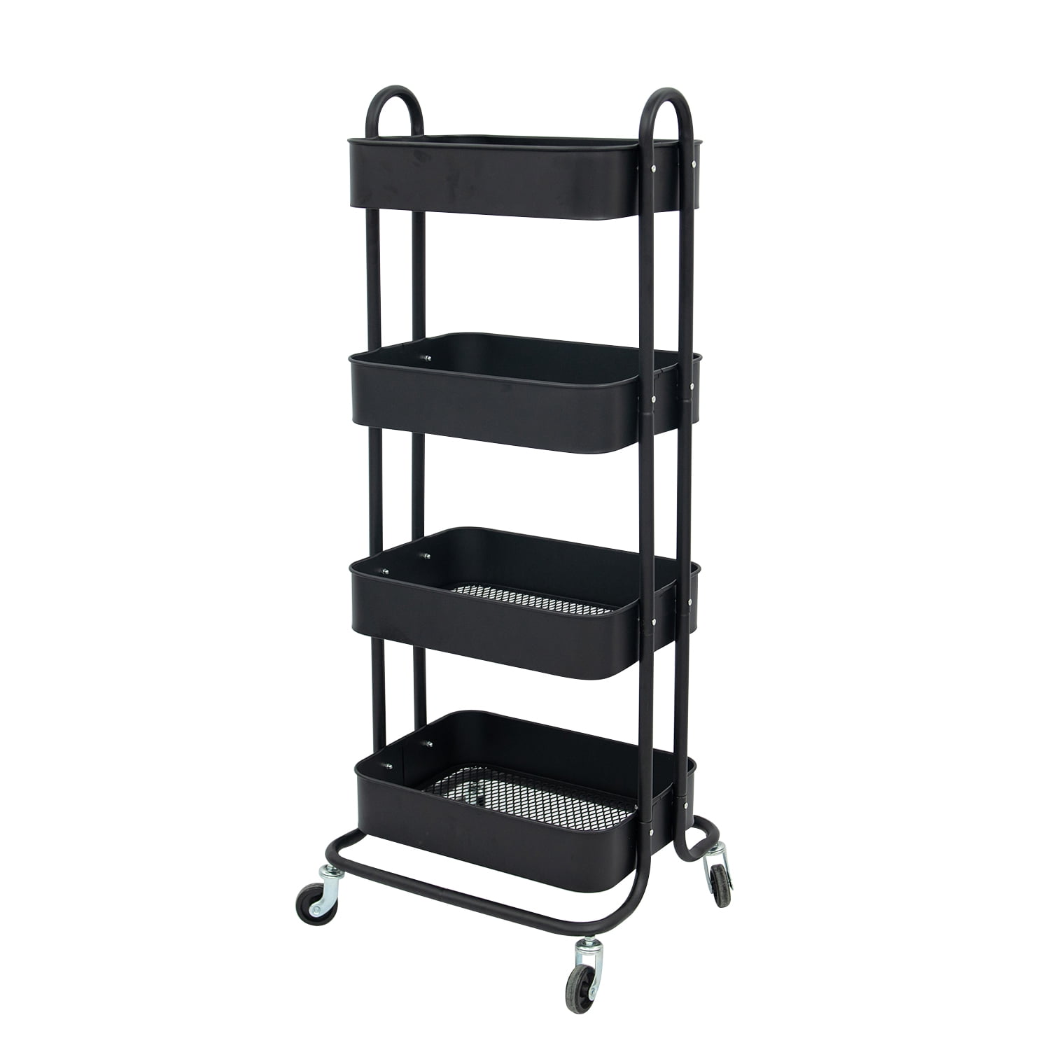 Walsport Heavy Duty Rubbermaid Mobile Storage Organizer 4-Tier Metal ...