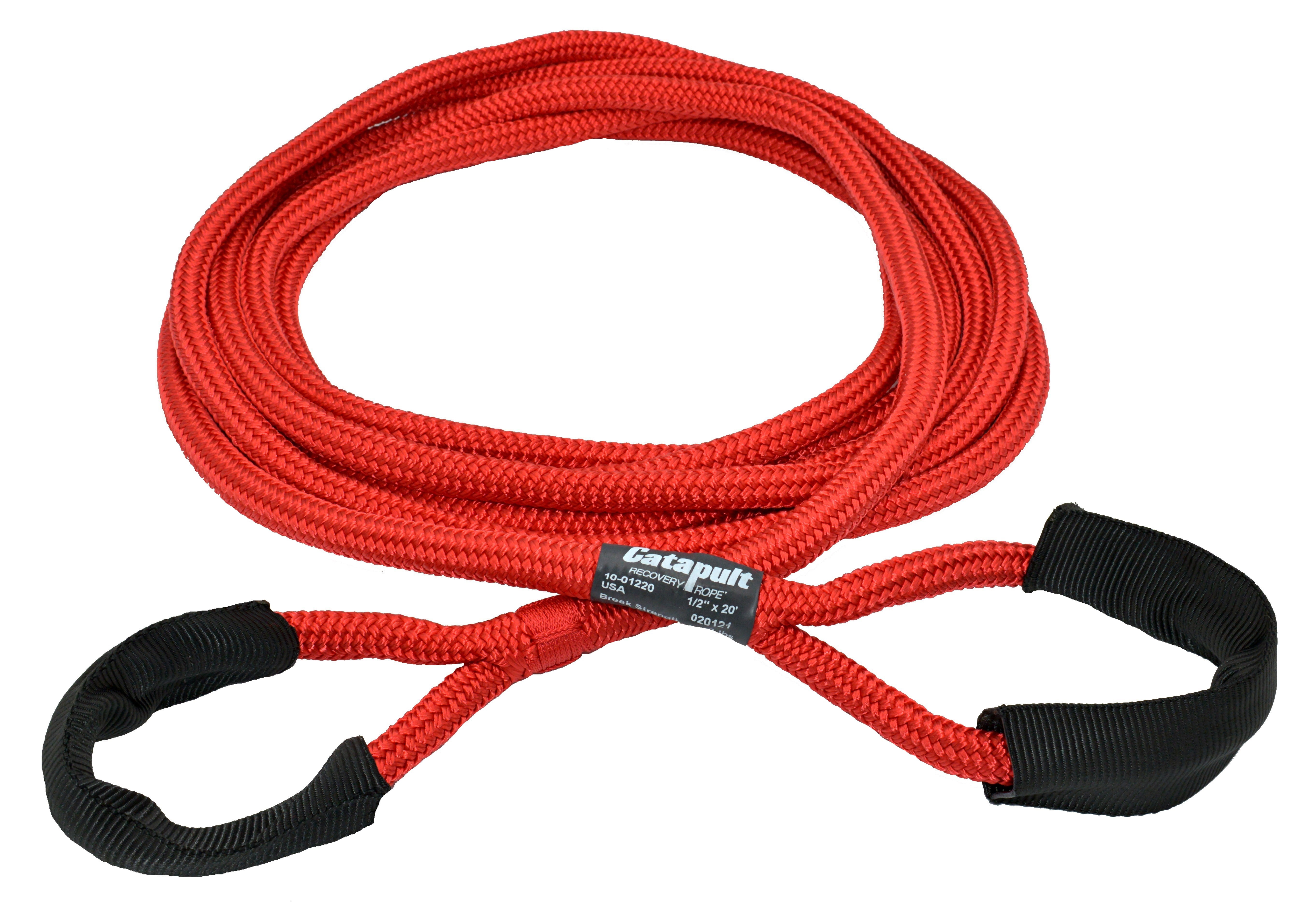 Catapult Recovery Snatch Rope 7,400 lb Breaking Strength 20ft long 1/2 ...