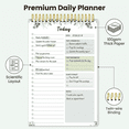 52 Sheets Undated Spiral Daily To Do List Notebook, Time Management ...
