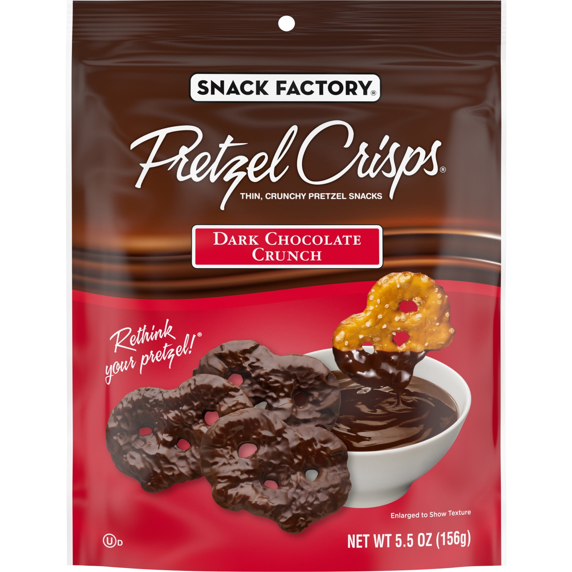 Snack Factory Pretzel Crisp Dark Chocolate Covered Pretzels, 5.5 oz ...