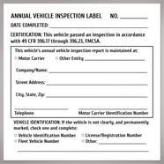 Annual Vehicle Inspection Labels - 50 pack, Tamper Proof, Automotive ...