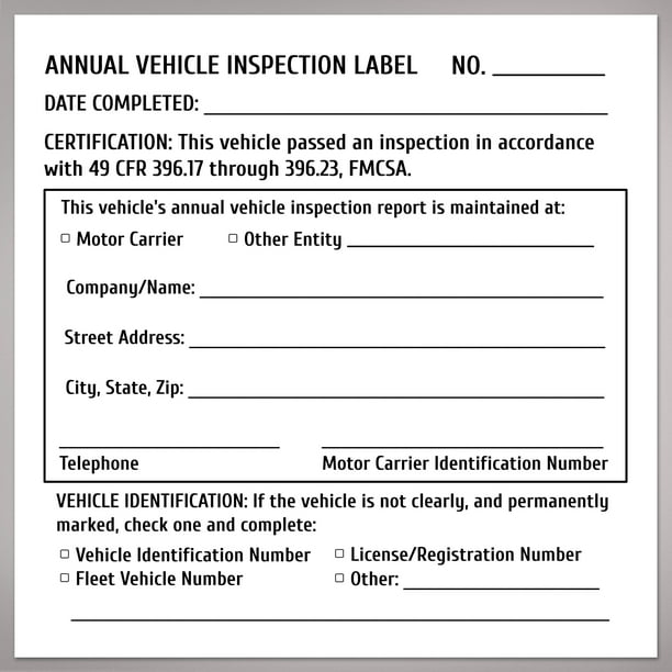 Avery Annual Vehicle Inspection Label Stickers, Waterproof, UV ...