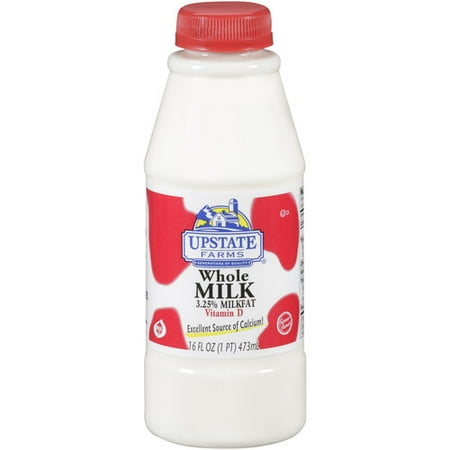 Upstate Farms 3.25% Milkfat Whole Milk, 16 oz - Walmart.com