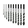 10pcs Alloy Steel Masonry Drill Bit Set, High Hardness, Triangular ...