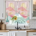 Abstract Pink Desert Swag Curtain Valance for Window 2 Panels Cactus ...