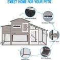 PETSCOSSET Mobile Chicken Coop on Wheels, Large Wooden Hen House with ...