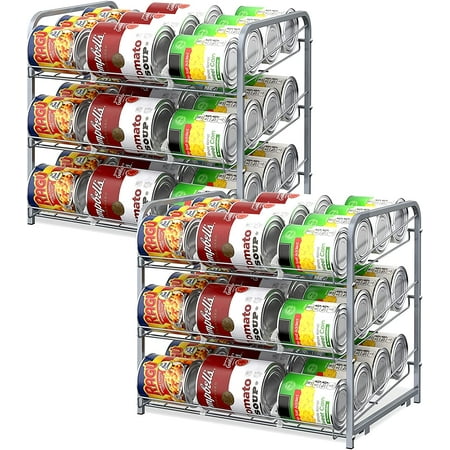 Can Rack Organizer Stackable Can Storage Dispenser Kitchen Cabinet 3 ...