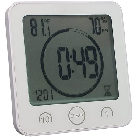 HSD LCD Digital Shower Wall Clocks, Waterproof for Water Splashes ...