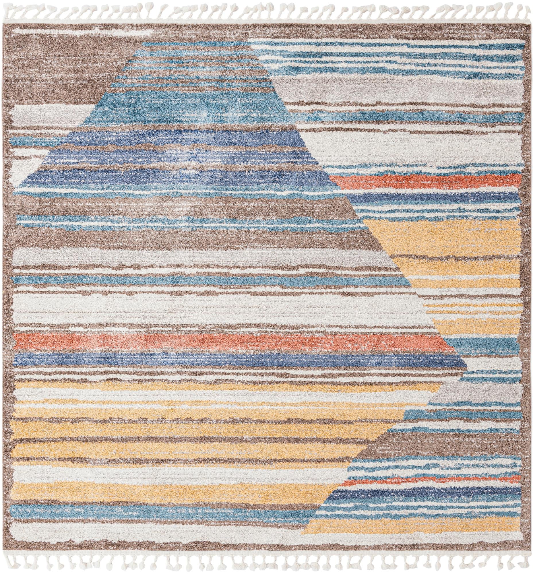 Rugs.com Aramis Collection Rug – 8 Ft Square Multi Medium Rug Perfect ...