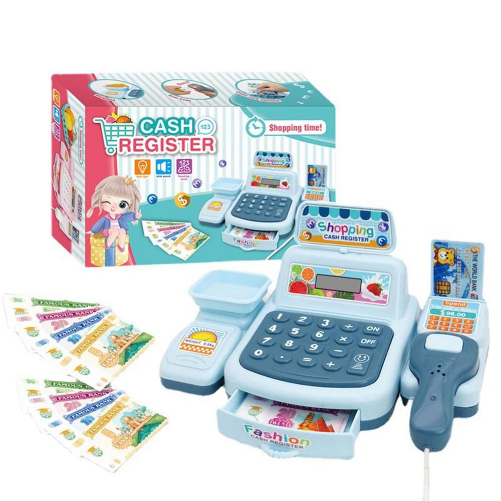 Buy Peitten Kids Cash Register Toy Grocery Store Scanner Pretend Play ...