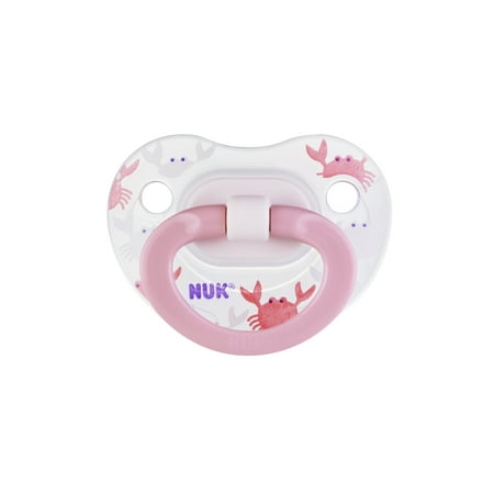 NUK Orthodontic Pacifiers, Girl, 0-6 Months, 2-Pack - Walmart.com