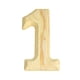 Pine Wood Beveled Wooden Number 1, Natural, 5-13/16-Inch - Walmart.com