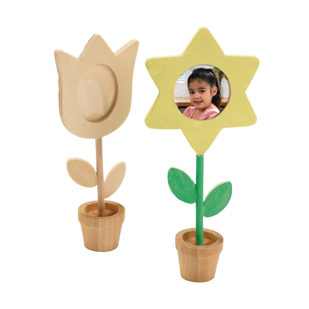 Colorations Wooden Flower Pot Frames - Set of 12 - Walmart.com