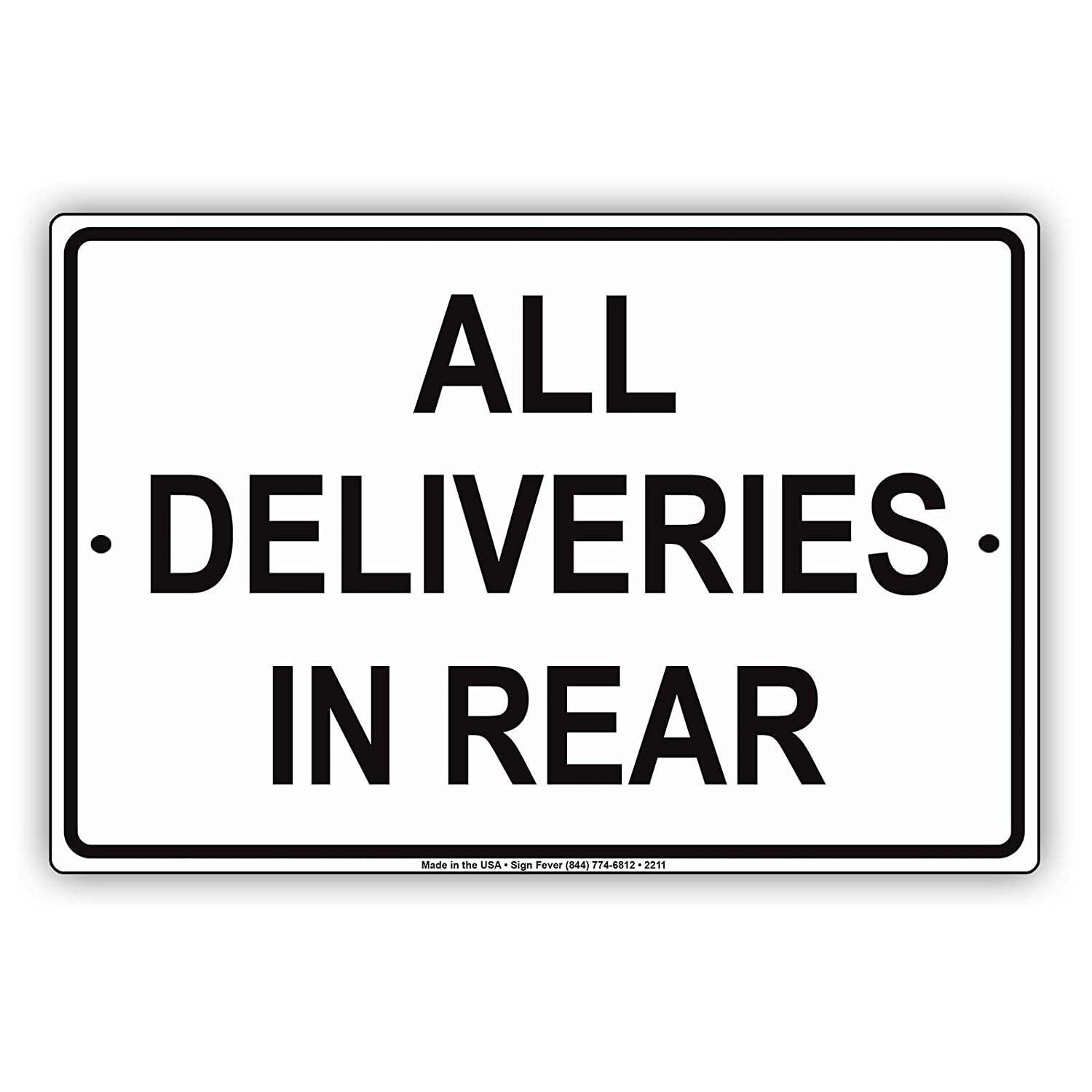 All Deliveries In Rear Back Building Shipping And Receiving Alert ...