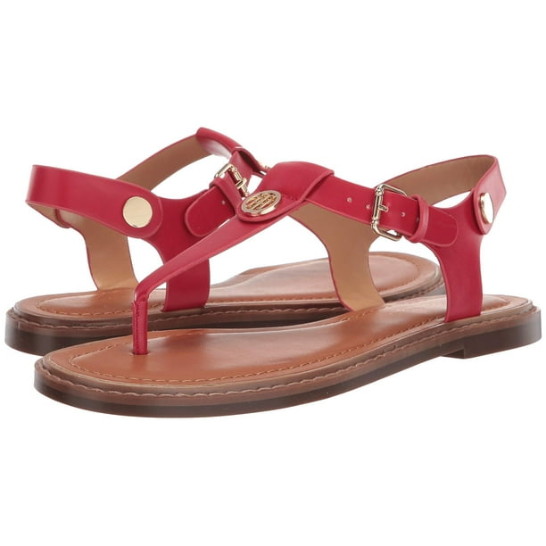 Sandalias Tommy Hilfiger Bennia para mujer planas, color rojo 5.5 ...