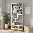 Furniture of America Hazo Modern Wood Open-Back Bookcase in White ...