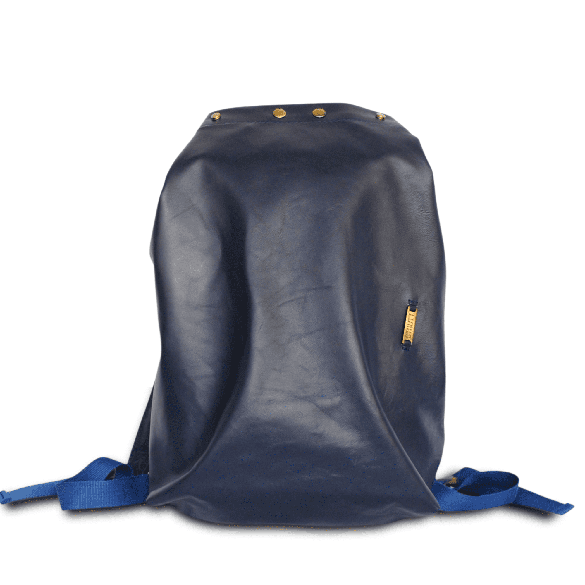 STRUTT Blue Leather Daily Use lightweight Backpack - Walmart.com